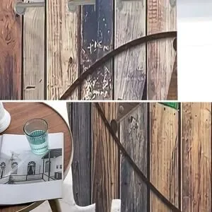 No Brand | Accents | 2 Panels Western Texas Star Retro Wooden Planks ...